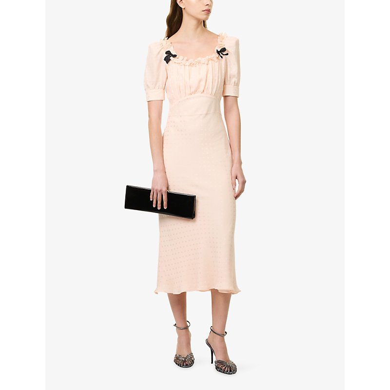 ALESSANDRA RICH Alessandra Rich Printed Silk Maxi Dress